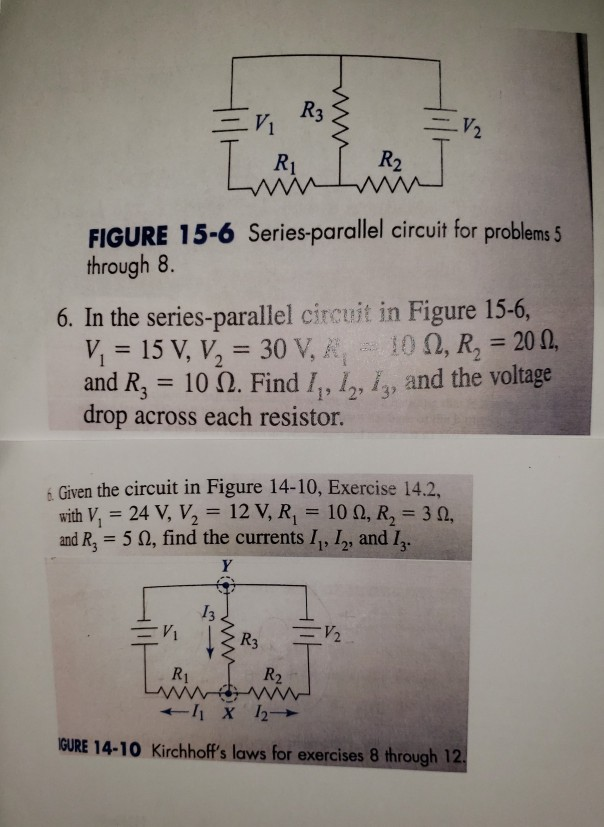 Solved En R33 12 Linn FIGURE 15-6 Series-parallel circuit | Chegg.com