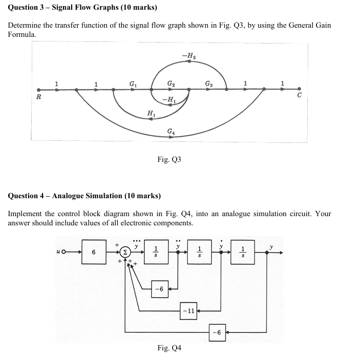 Solved Question 3 - ﻿Signal Flow Graphs (10 ﻿marks)Determine | Chegg.com