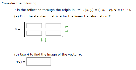 Solved Consider the following. T is the reflection through | Chegg.com