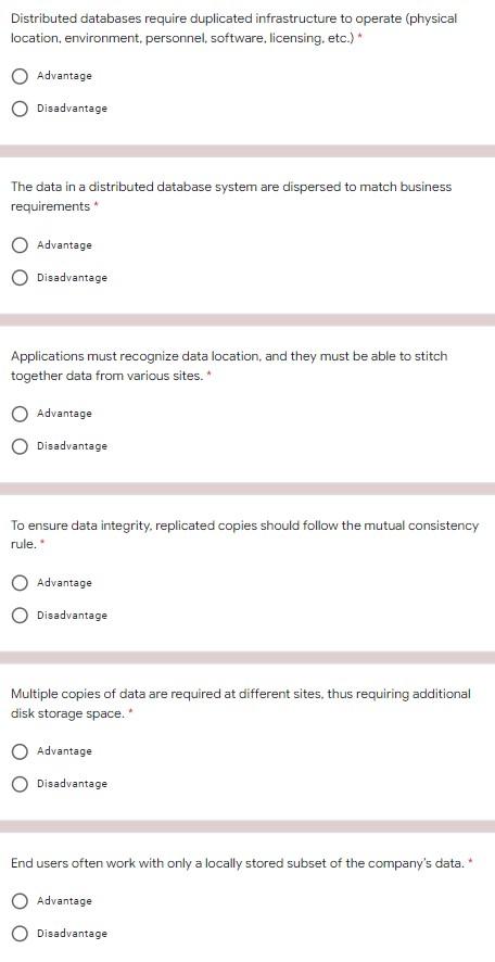 Solved Distributed databases require duplicated | Chegg.com