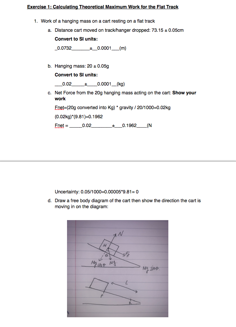 Solved Exercise 1: Calculating Theoretical Maximum Work for | Chegg.com