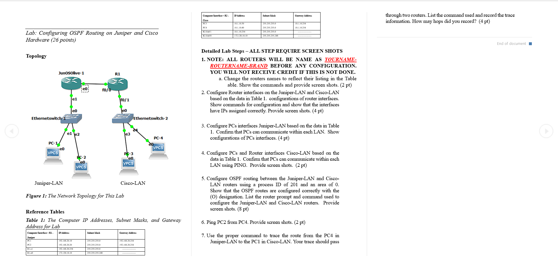Solved through two routers. List the command used and record | Chegg.com