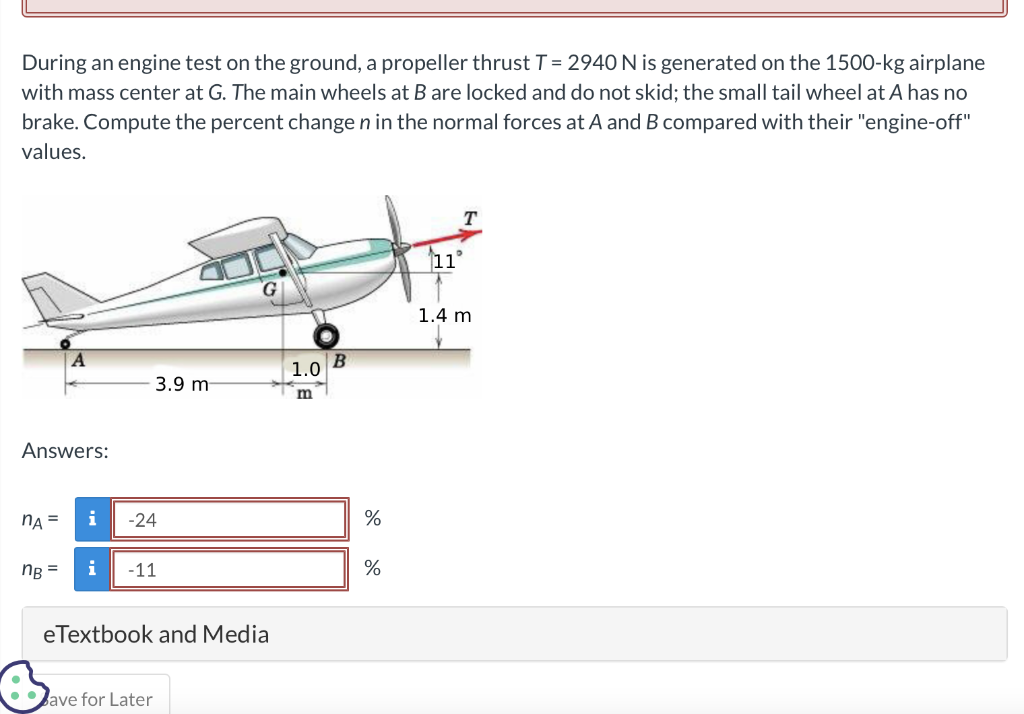 Solved During an engine test on the ground, a propeller | Chegg.com