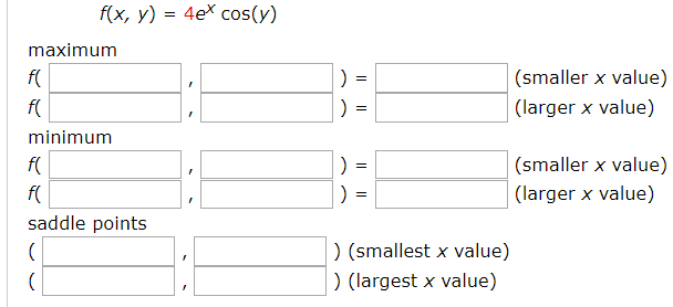 Solved Find the local maximum and minimum values and saddle | Chegg.com