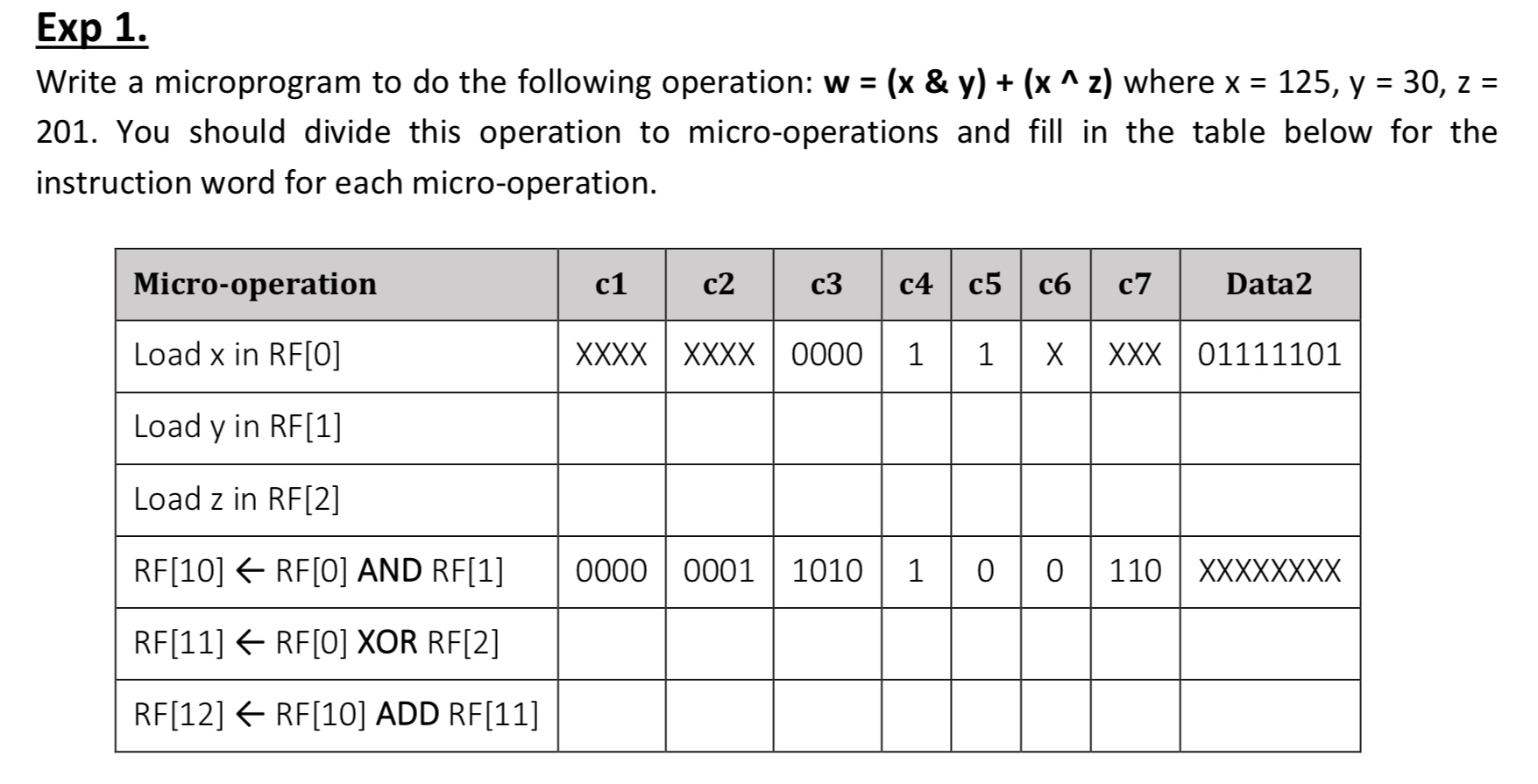Solved 3 2 Pts Write A Microprogram To Do The Following 