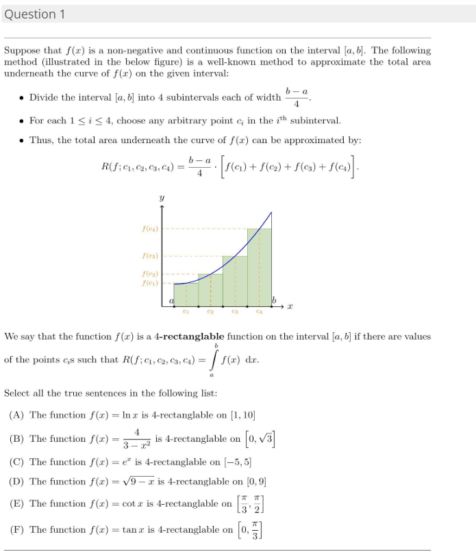 Solved Question 1 Suppose that f(x) is a non-negative and | Chegg.com