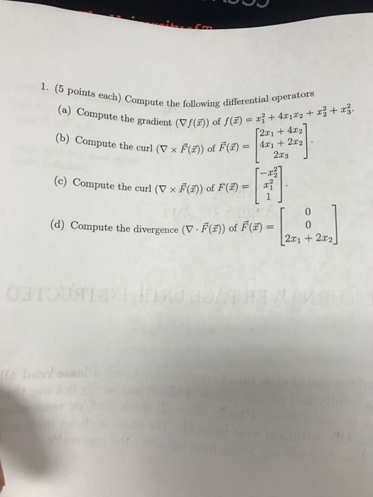 Solved Compute the following differential operators Compute | Chegg.com