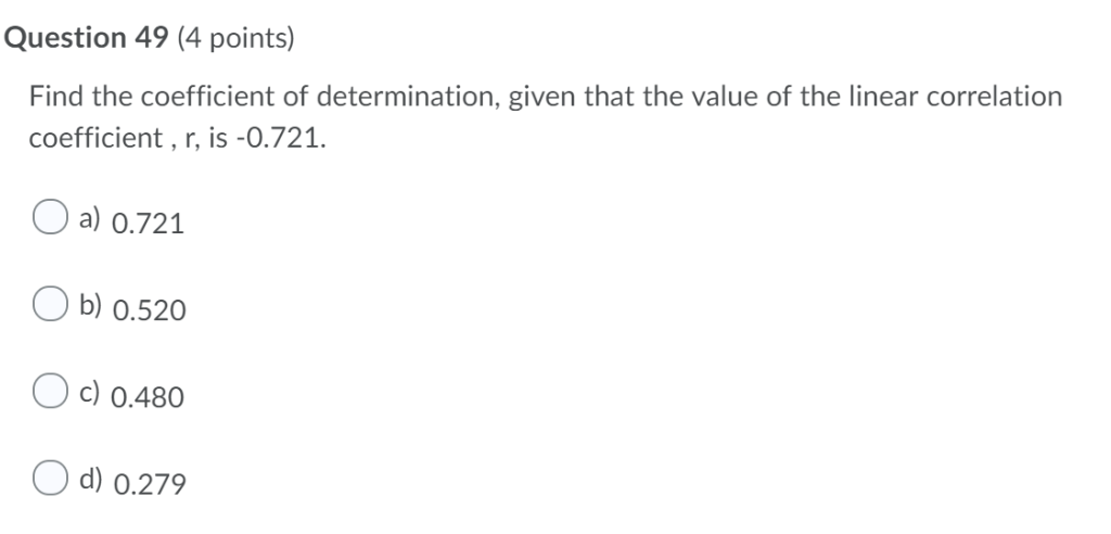 Solved Question 49 (4 points) Find the coefficient of | Chegg.com