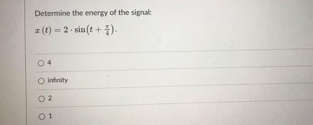 Solved Determine the power of the signal: | Chegg.com