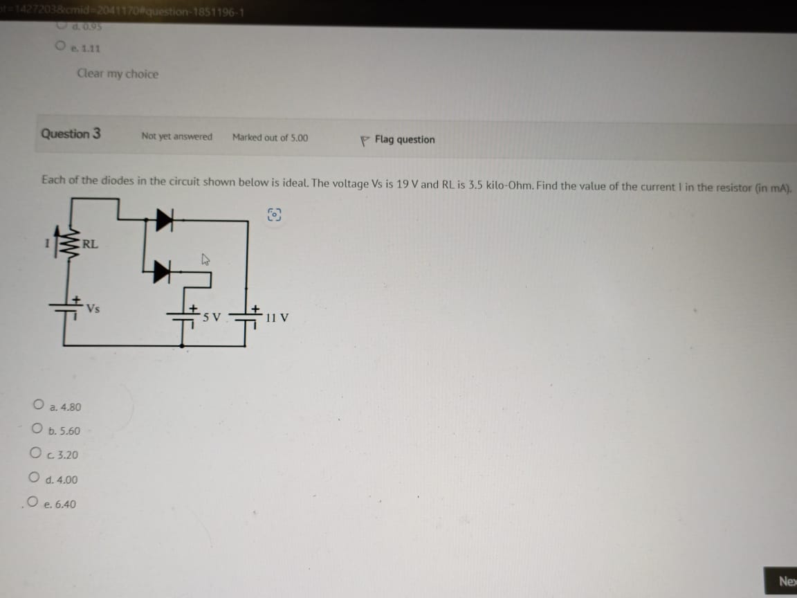 Solved Question 3Each of the diodes in the circuit shown | Chegg.com