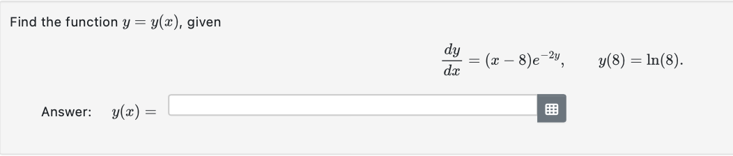 Solved Find the function y=y(x), given | Chegg.com