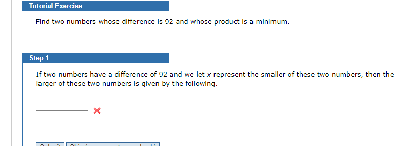 Solved Tutorial Exercise Find two numbers whose difference | Chegg.com