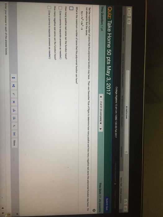 Algebra Archive | October 22 2017 | Chegg.com