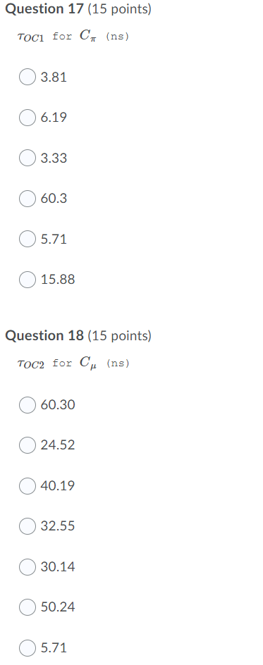 Solved Given the following high frequency equivalent | Chegg.com
