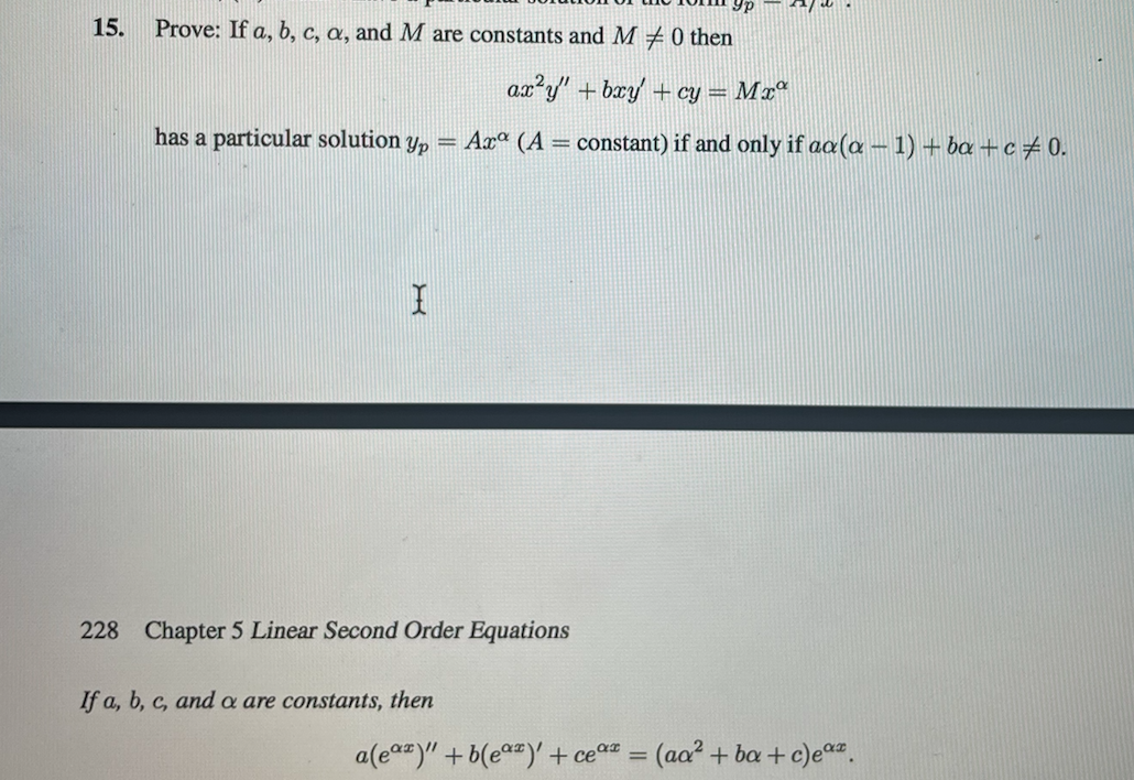 Solved 15. Prove: If a,b,c,α, and M are constants and M =0 | Chegg.com