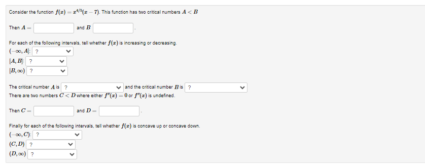Solved Consider The Function F X X4 5 X−7 This Function