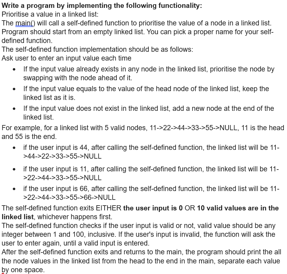 Solved . Write a program by implementing the following | Chegg.com