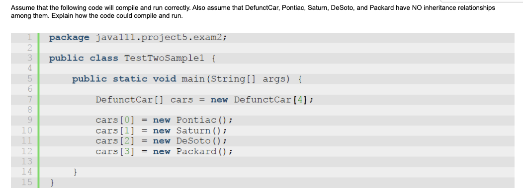 Solved The following two lines of code crashed the program. | Chegg.com