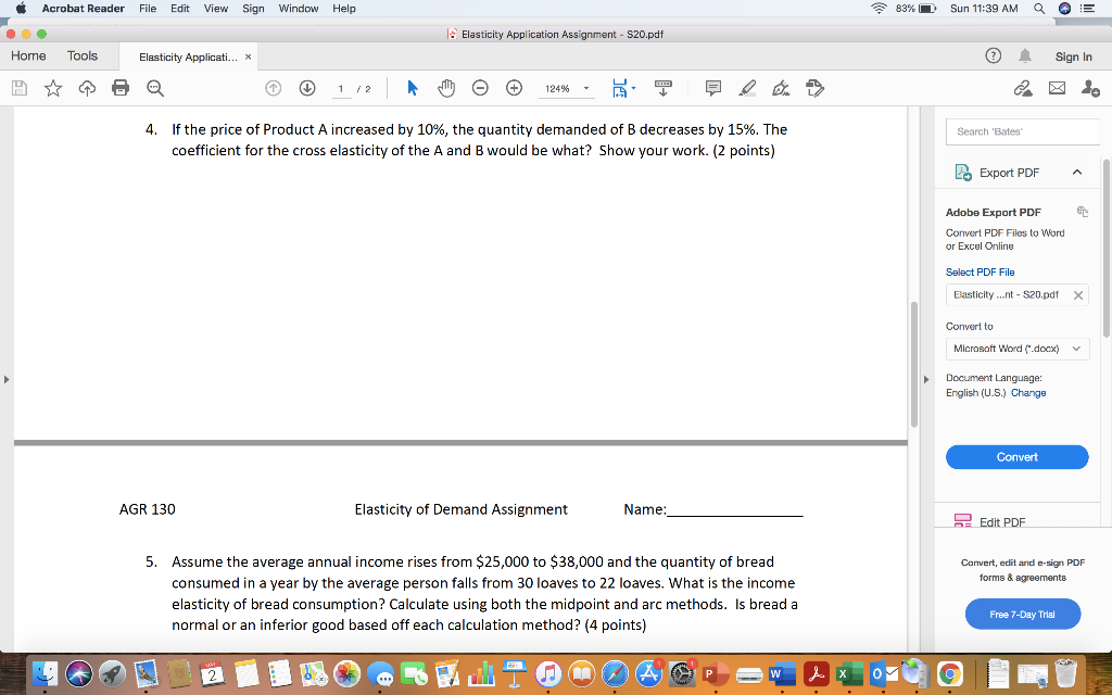 Solved Acrobat Reader File Edit View Sign Window Help 83% | Chegg.com