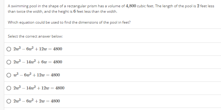 Solved A swimming pool in the shape of a rectangular prism | Chegg.com