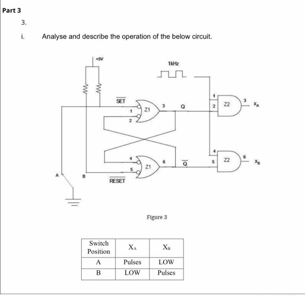 Solved Analyse and describe the operation of the below | Chegg.com