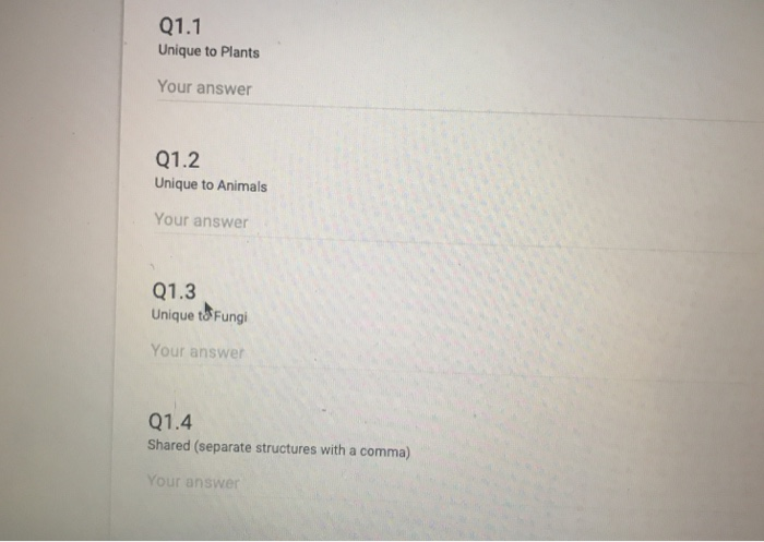 Solved Sort the cell structures shown in Figure 2.5 into | Chegg.com