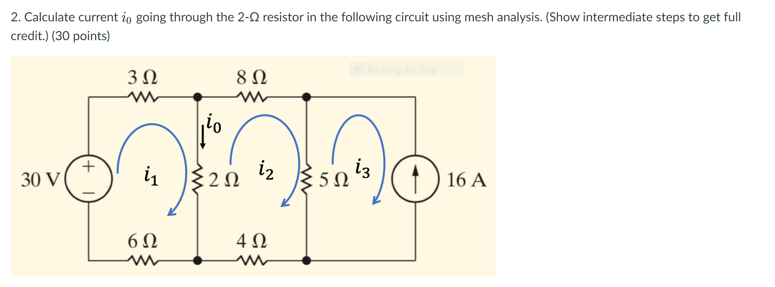 Solved 2 Calculate Current Io Going Through The 2 12