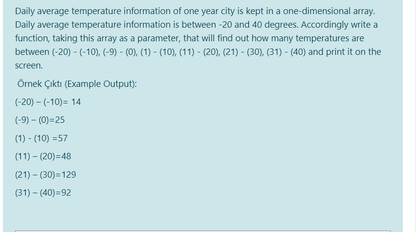 Solved Daily average temperature information of one year | Chegg.com