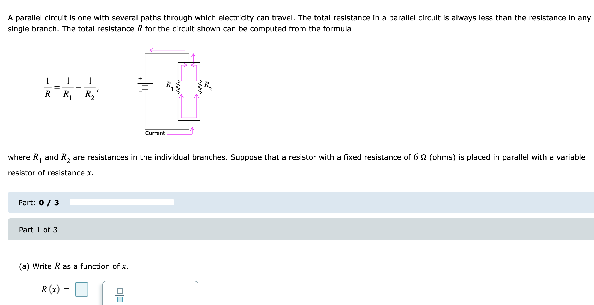 Solved A parallel circuit is one with several paths through | Chegg.com