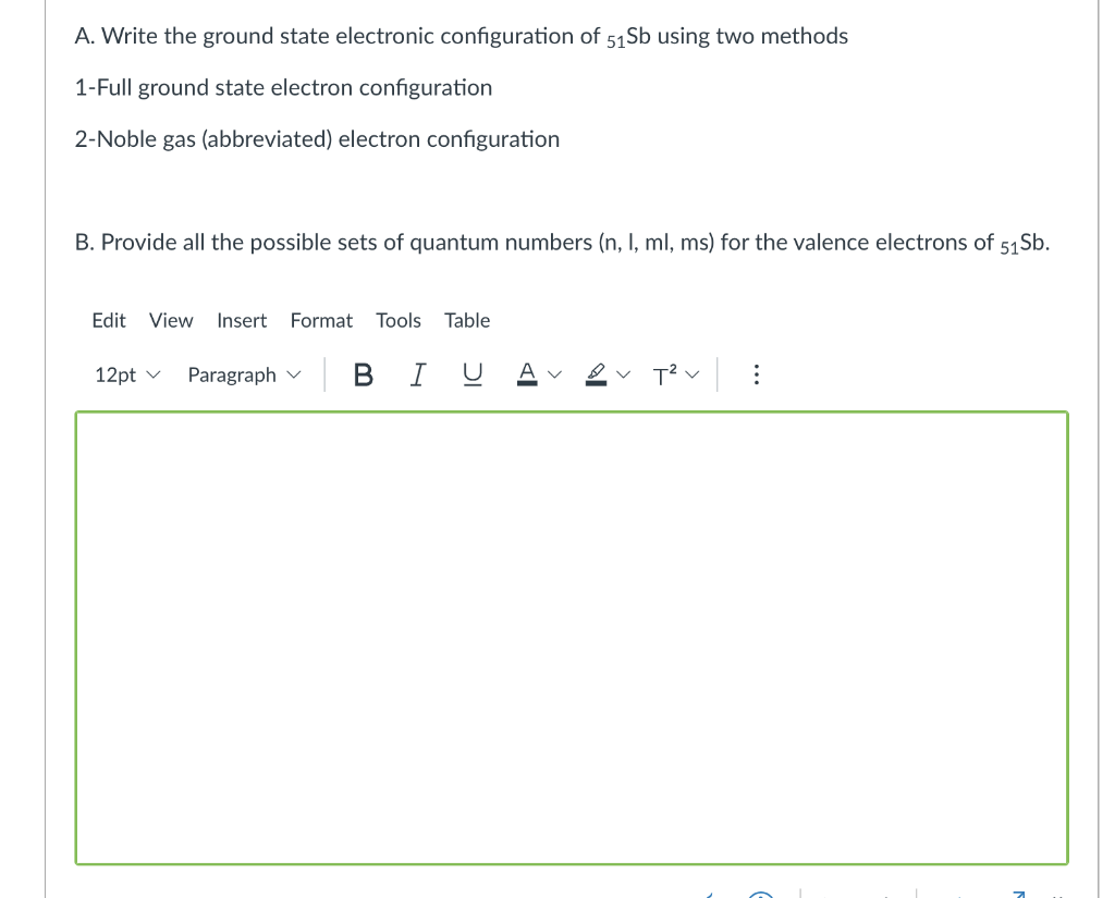Solved A. Write the ground state electronic configuration of | Chegg.com