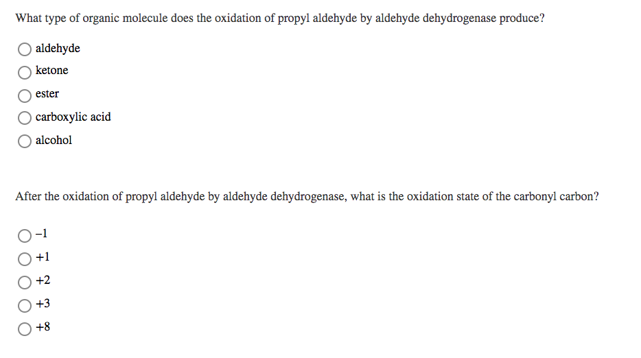 Solved What type of organic molecule does the oxidation of | Chegg.com