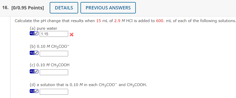 Solved 16. [0/0.95 Points] DETAILS PREVIOUS ANSWERS | Chegg.com