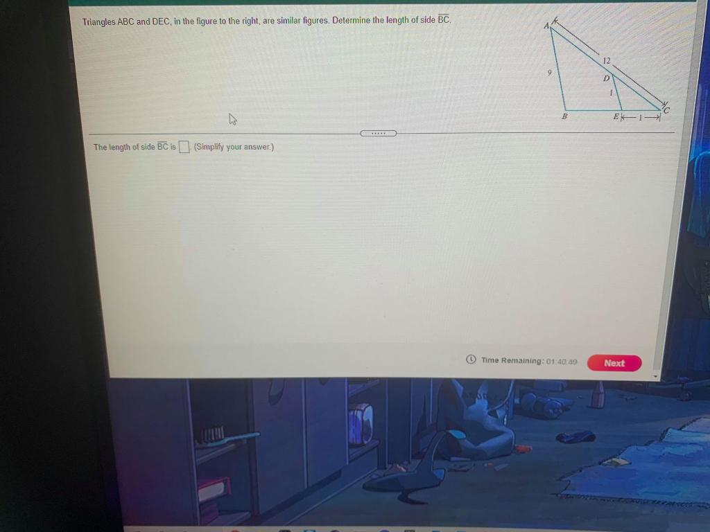 Solved Triangles ABC and DEC, in the figure to the right, | Chegg.com