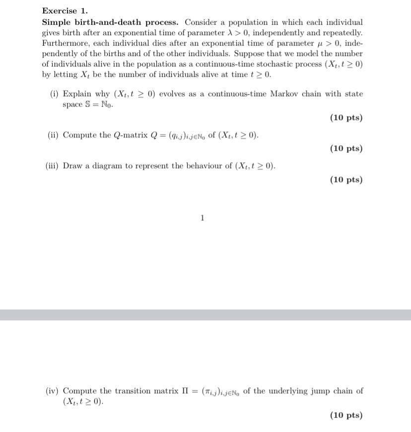 Exercise 2. Compound Poisson process. Let (N, t > 0) | Chegg.com