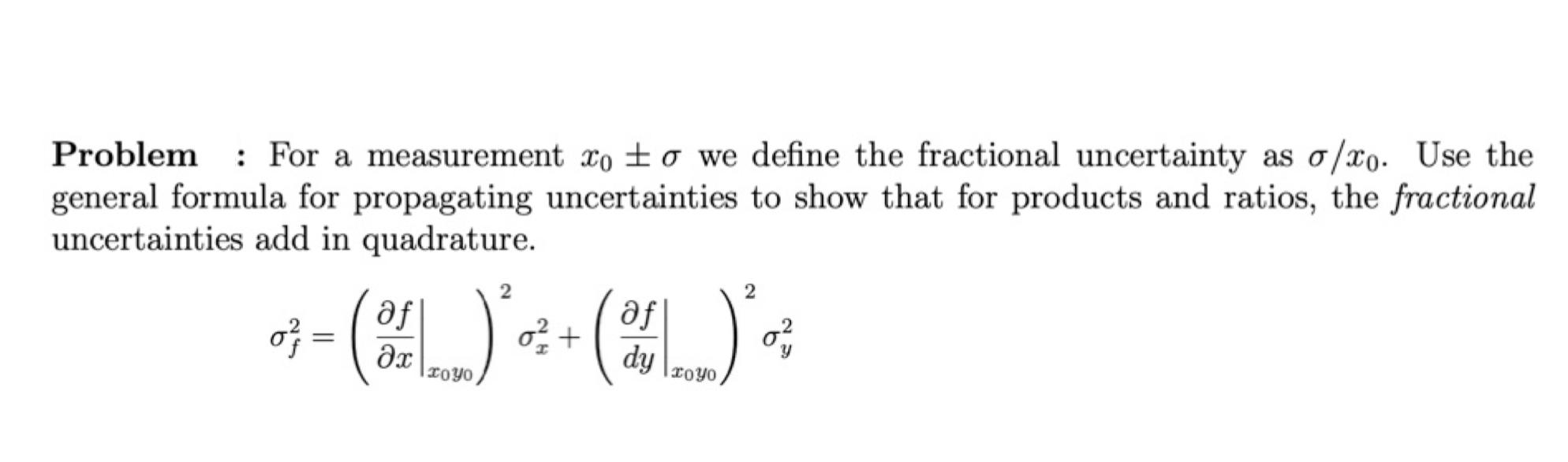 Solved Problem : For a measurement xo Fo we define the | Chegg.com