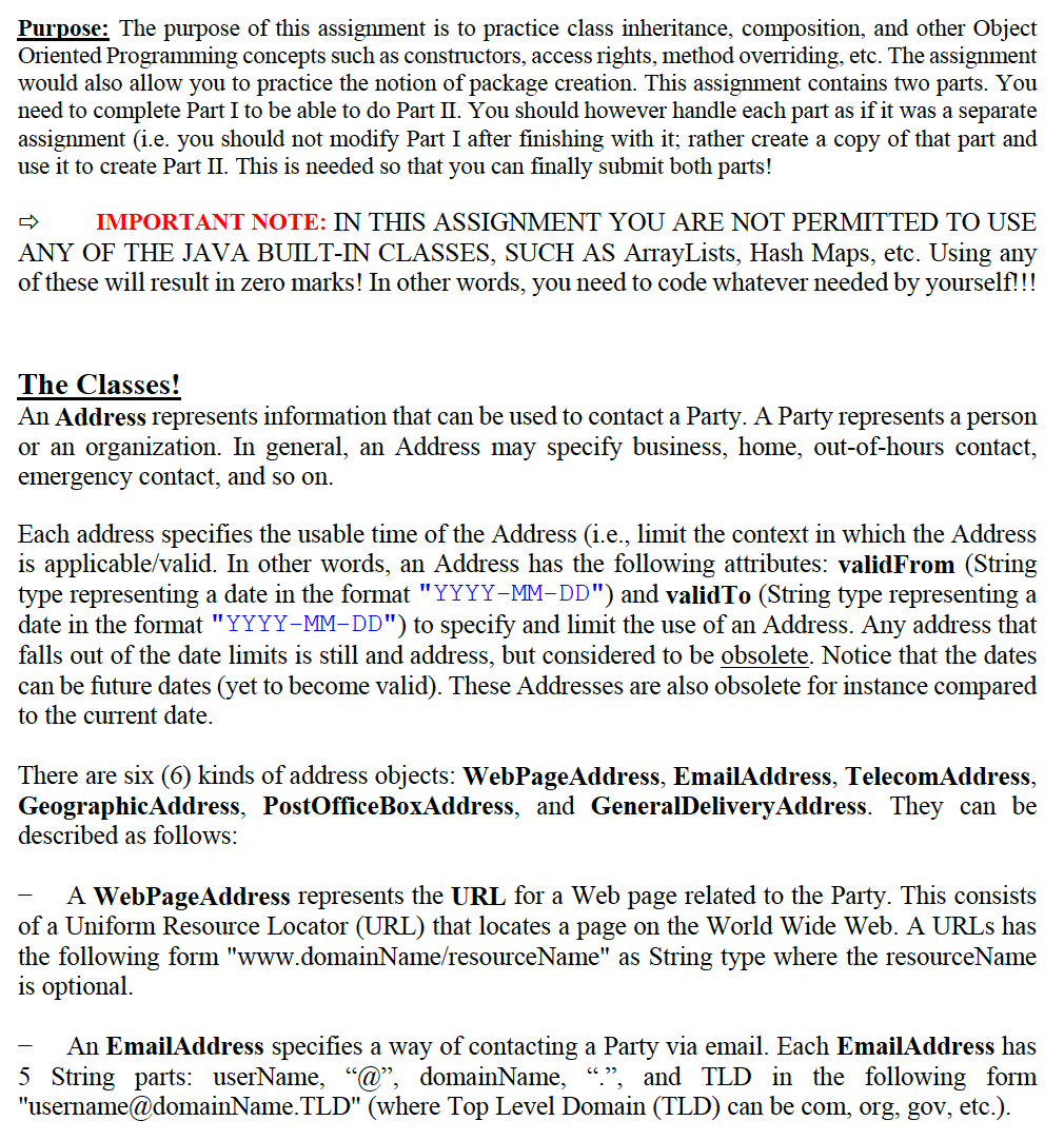 Solved Purpose: The purpose of this assignment is to | Chegg.com