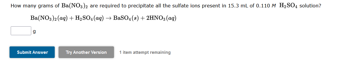 Solved How many grams of Ba(NO3)2 are required to | Chegg.com