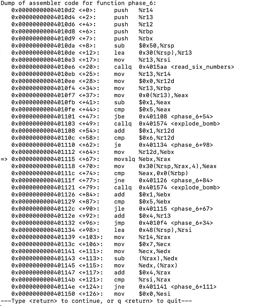 Solved —Type to continue, or q to quit— | Chegg.com