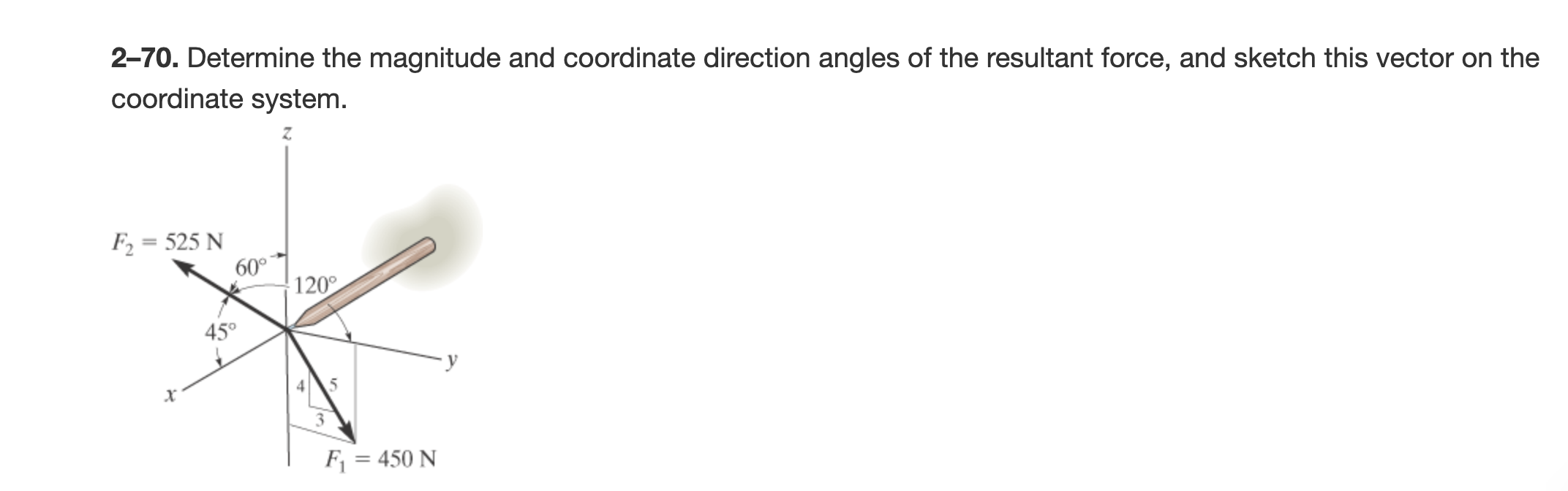 Solved 2–70. Determine the magnitude and coordinate | Chegg.com Solved 2–70. Determine the magnitude and coordinate | Chegg.com