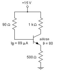 Solved Calculate the collector-emitter voltage for this | Chegg.com