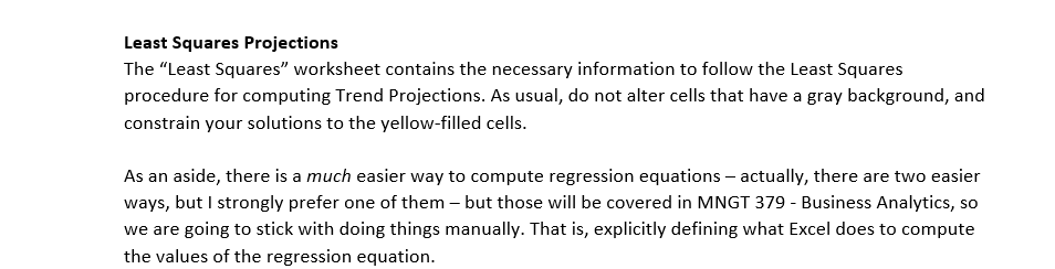Solved Least Squares Projections The “least Squares”
