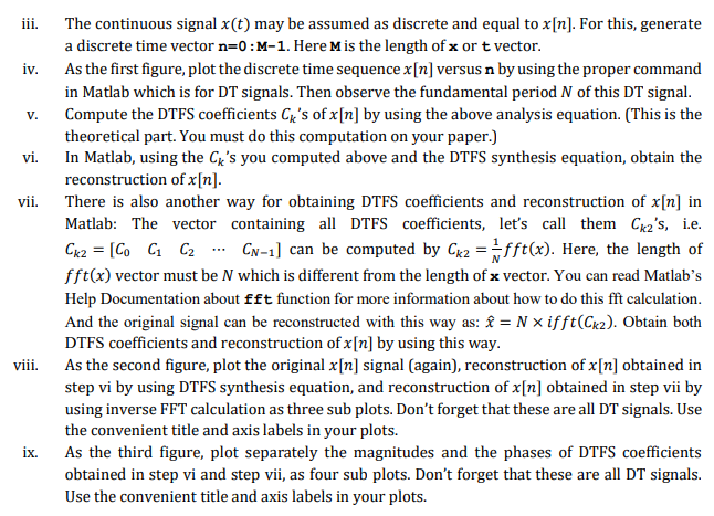 i. In MATLAB environment, we can generate a | Chegg.com