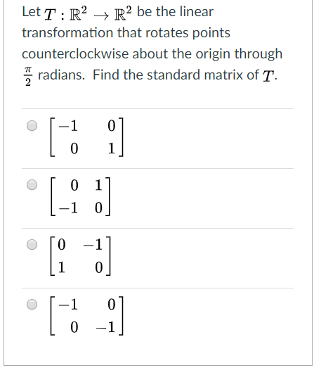 Solved Let T : R2 → R2 be the linear transformation that | Chegg.com