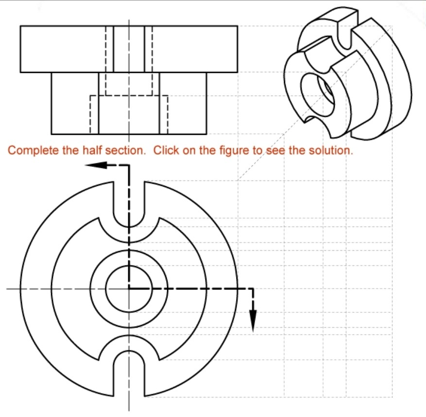 Solved Complete the half section. Click on the figure to see | Chegg.com