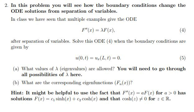 Solved 2. In this problem you will see how the boundary | Chegg.com
