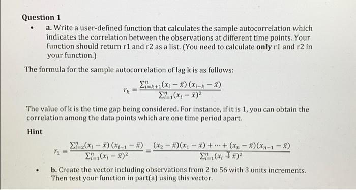 Solved Question 1 - a. Write a user-defined function that | Chegg.com