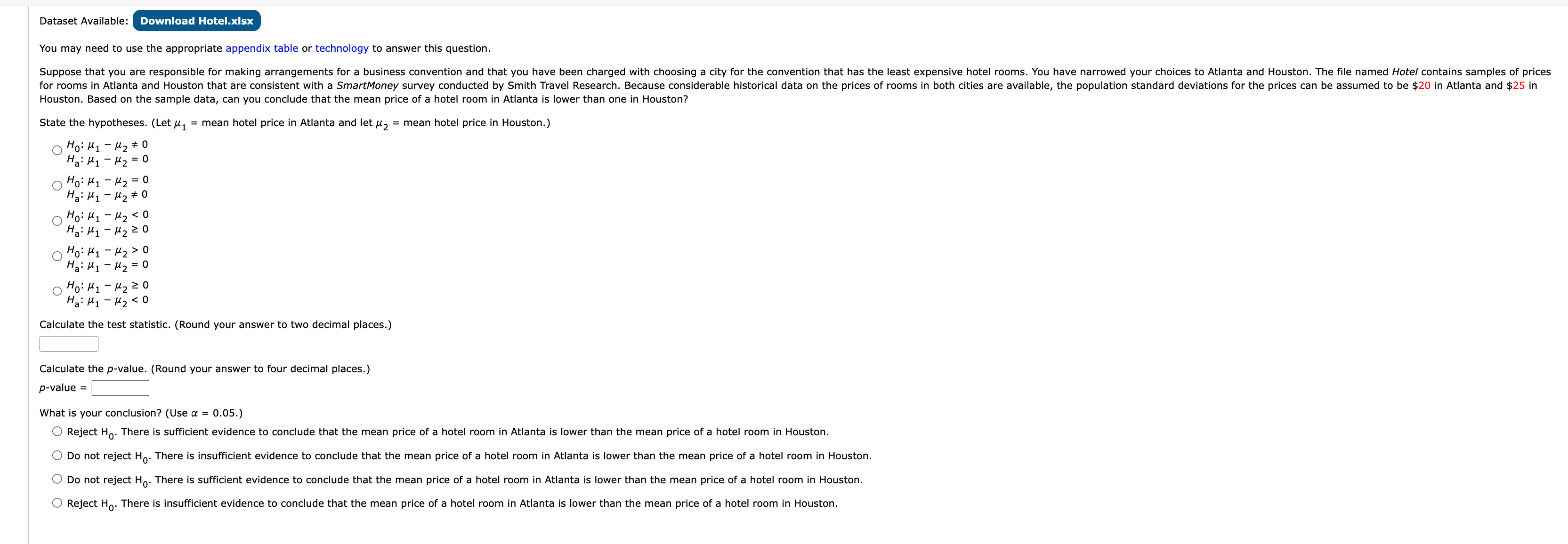 Solved Dataset Available: Download Hotel.xlsx | Chegg.com
