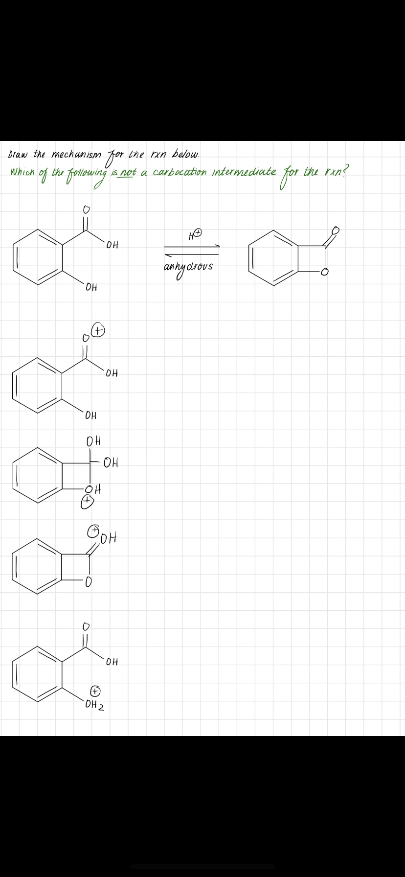 Solved Draw the mechanism for the rxn below. Which of the | Chegg.com