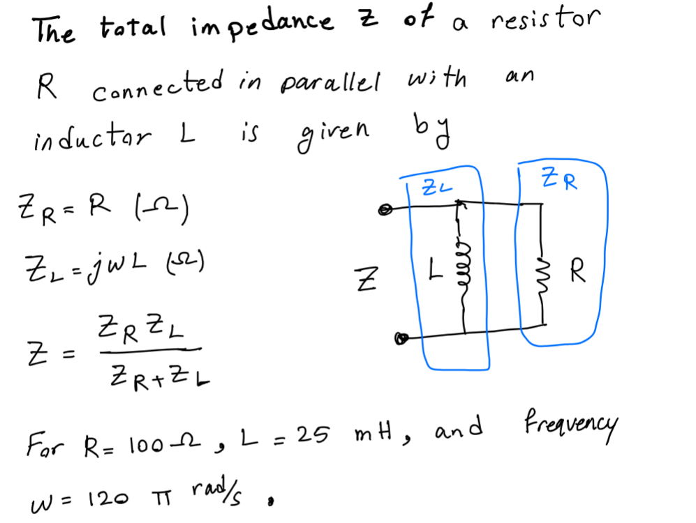 Solved The total impedance z ﻿of a resistorR ﻿connected in | Chegg.com