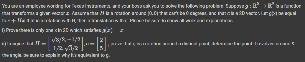 Solved You are an employee working for Texas Instruments, | Chegg.com